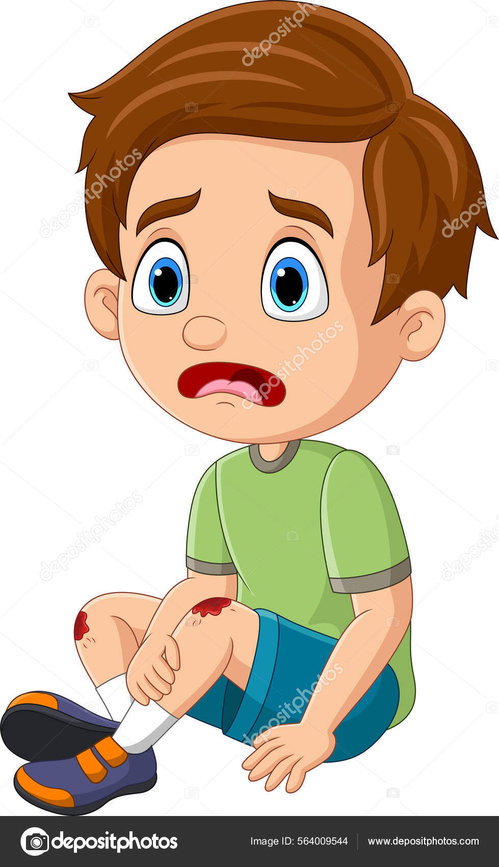 Caricatura De Rodilla Rota