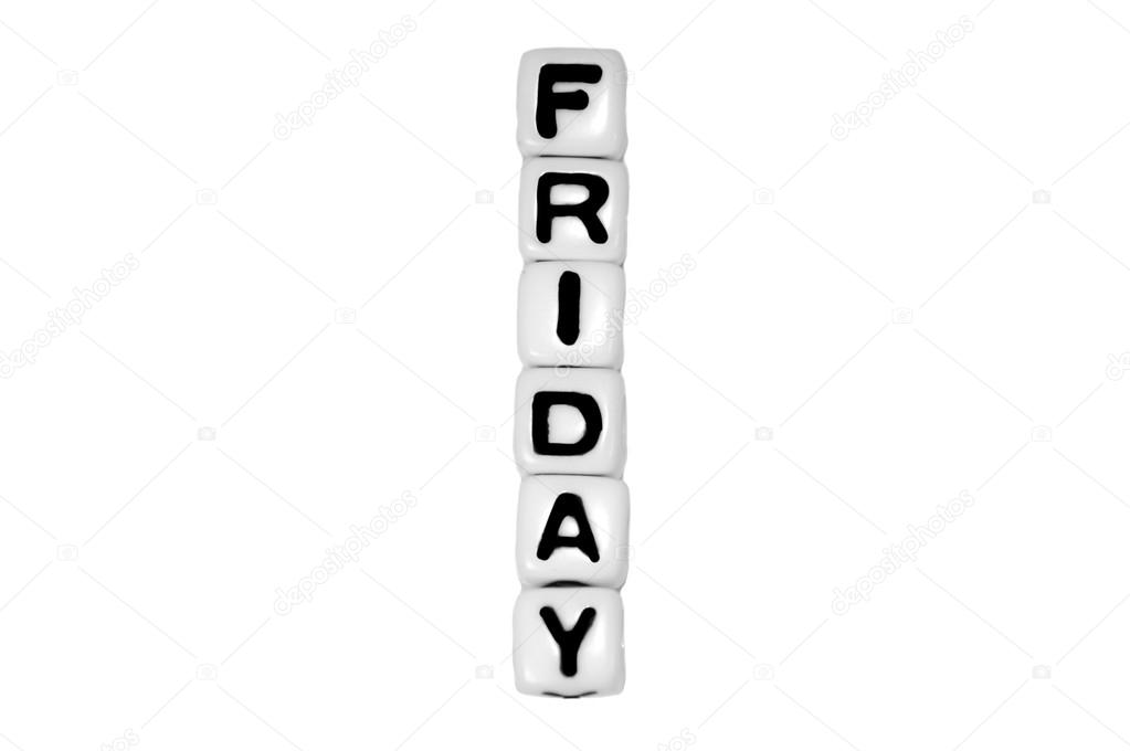 Friday Weekday Letter Vertical Cubes — Stock Photo © promicrostockra ...
