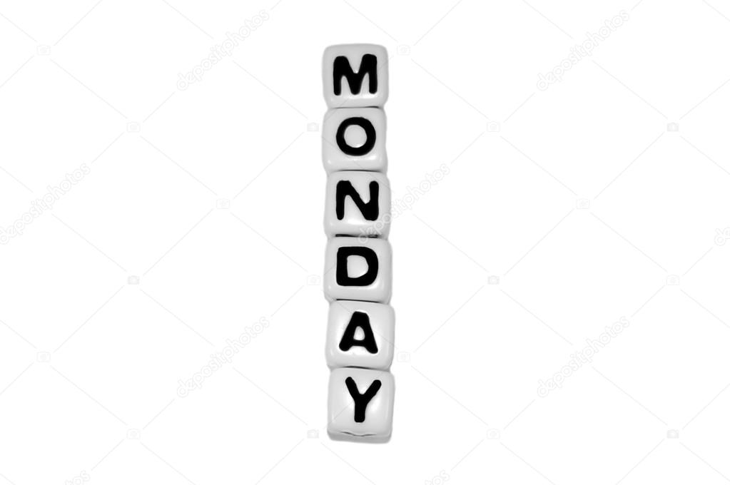 Monday Weekday Letter Vertical Cubes — Stock Photo © promicrostockra ...