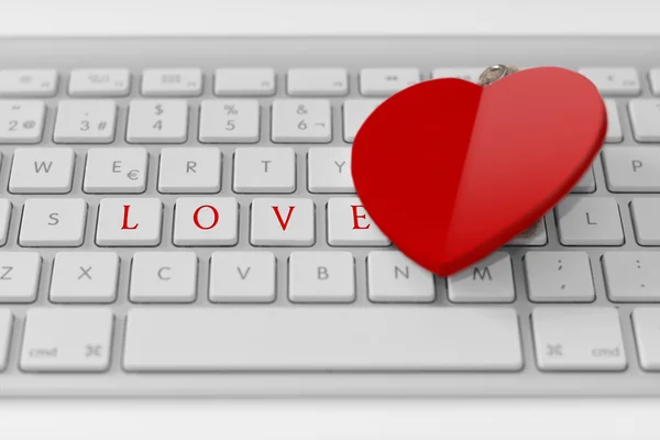 Computer keyboard love symbol — Stock Vector © julydfg #8514997