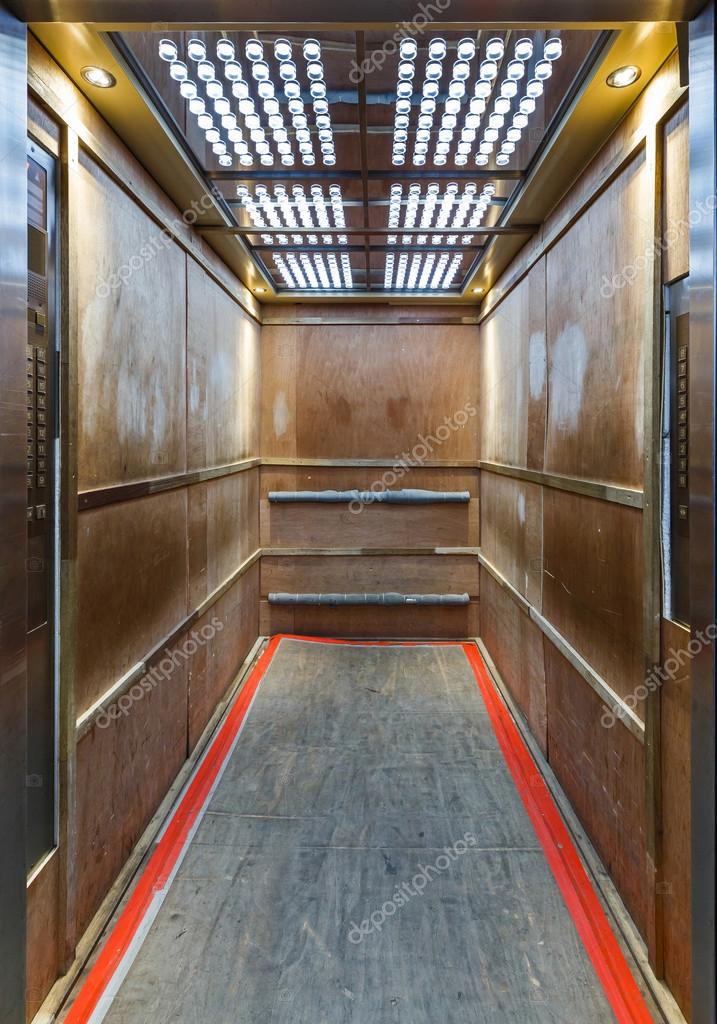 Elevator lined inside with plywood to prevent scratches Stock Photo by ...