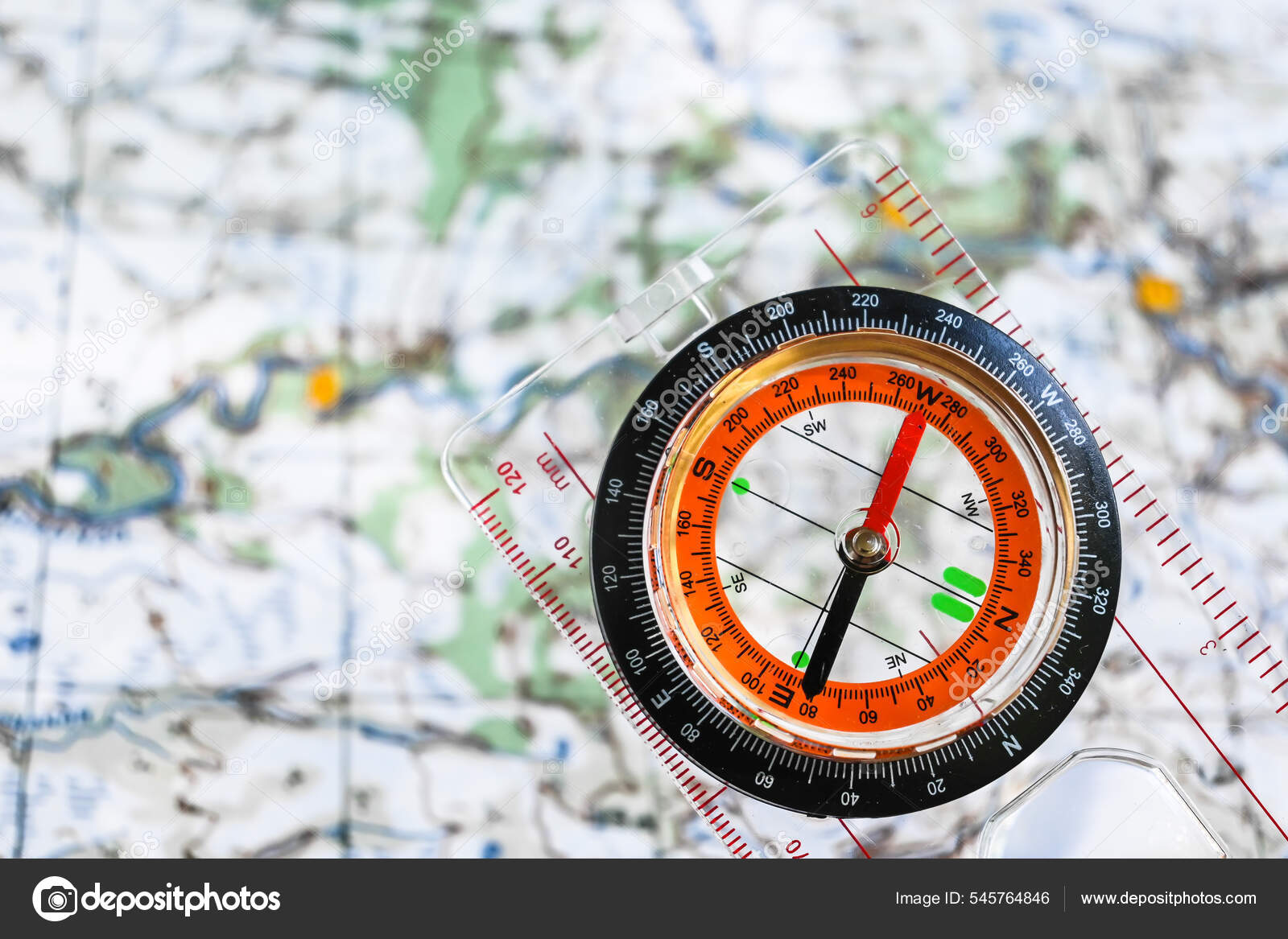 Magnetic Compass Compass Background Map — Stock Photo © sergunt #545764846