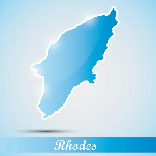 Ilha rhodes mapa Vector Art Stock Images | Depositphotos