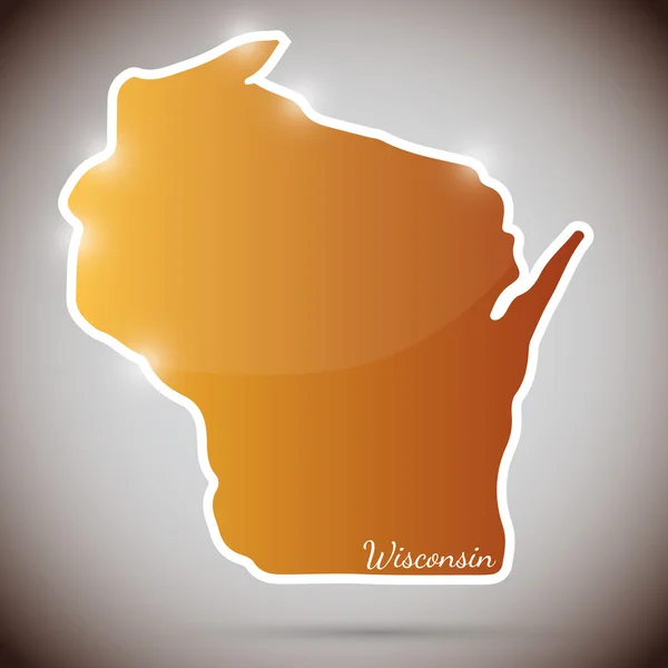 Wisconsin outline Vector Art Stock Images | Depositphotos