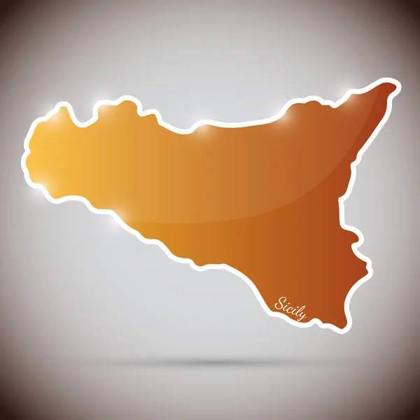 Cartina sicilia Immagini Vettoriali Stock | Depositphotos