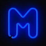 Neon Sign Letter M — Stock Photo © creisinger #8825900
