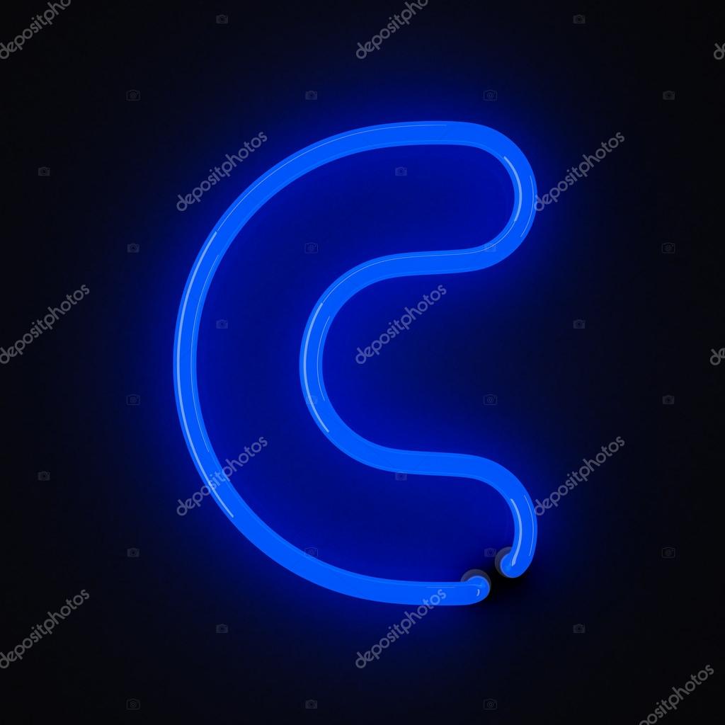 Neon letter C Stock Photo by ©3D_pic 18760353