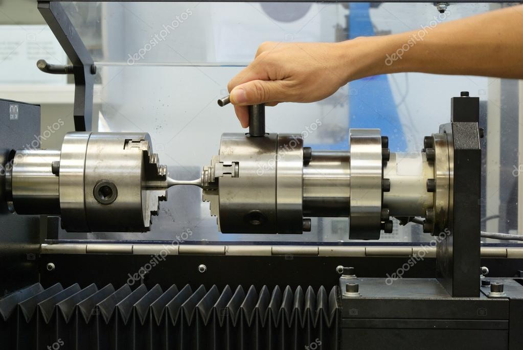 Lock the jig fixture before test the specimen on torsion testing ...