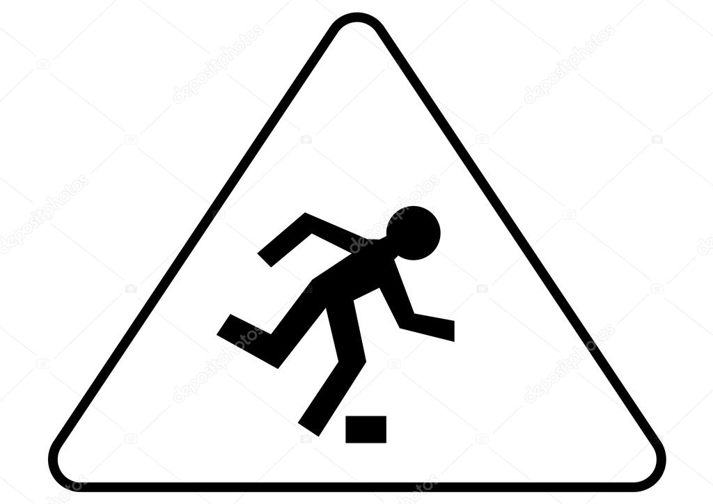 Attention stumble sign — Stock Photo © dkvektor #19702903