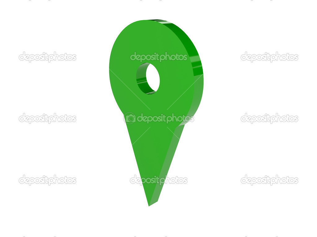 Point location icon over white background. Concept 3D illustration ...