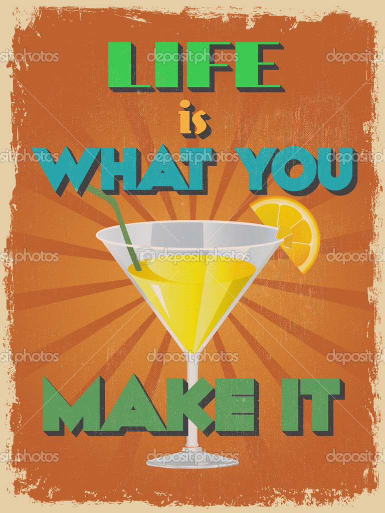 Retro Vintage Motivational Quote Poster. Vector illustration Stock ...