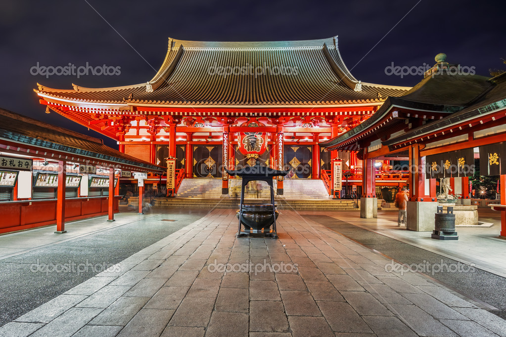 Sensoji Temple Main Hall i Asakusa, Tokyo — Stockfotografi © cowardlion ...