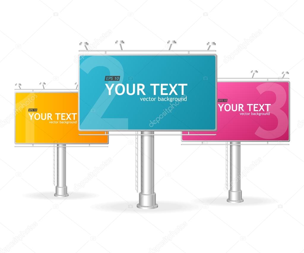 Vector billboards screen template for text Stock Vector Image by ©mouse ...