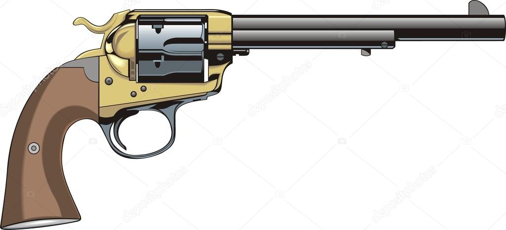 Colt Revolver Vector
