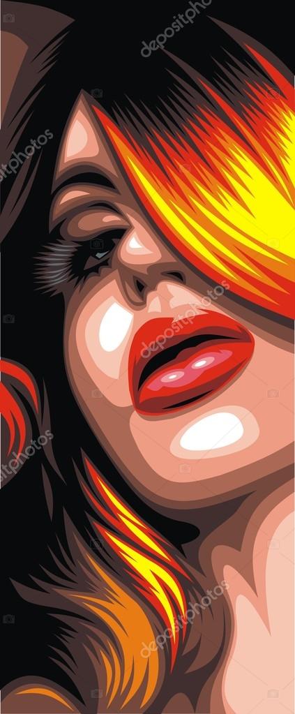 Color woman face Stock Vector Image by ©pepeemilio2 #24971769