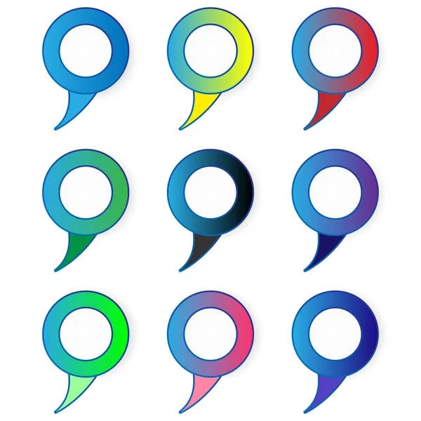 Stylized Speech Bubbles Icons — Stock Vector © EnginKorkmaz #19348421