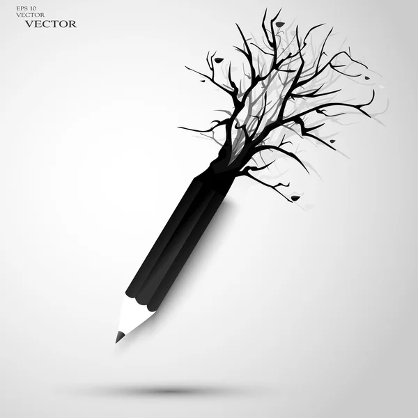 Pencil tree, infographic about education and growing. — Stock Vector ...