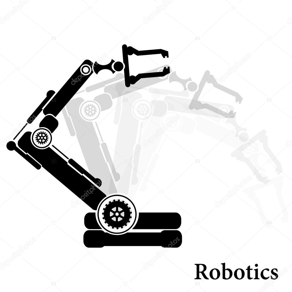 Vector robotic symbol Stock Vector by ©Mertsalovvw #46357095