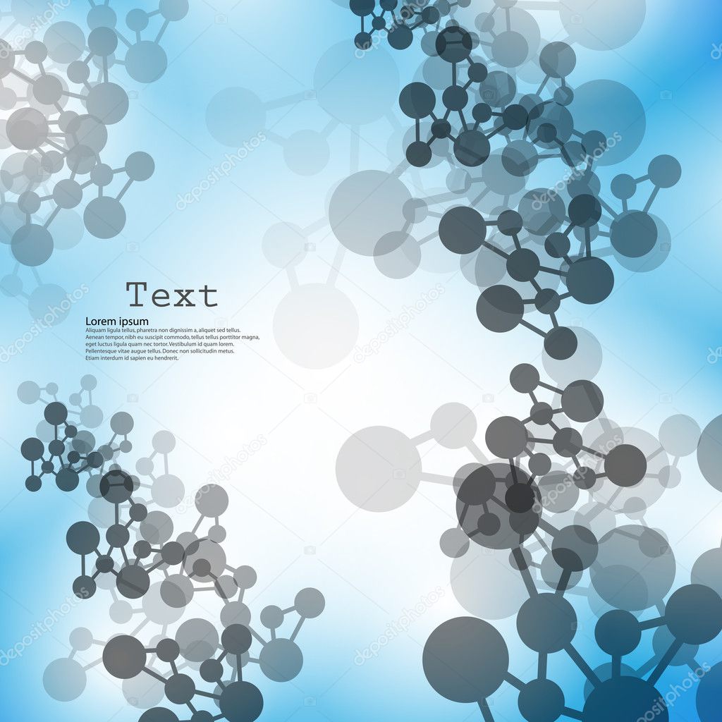 Structure of the molecule abstract background Stock Vector by ...