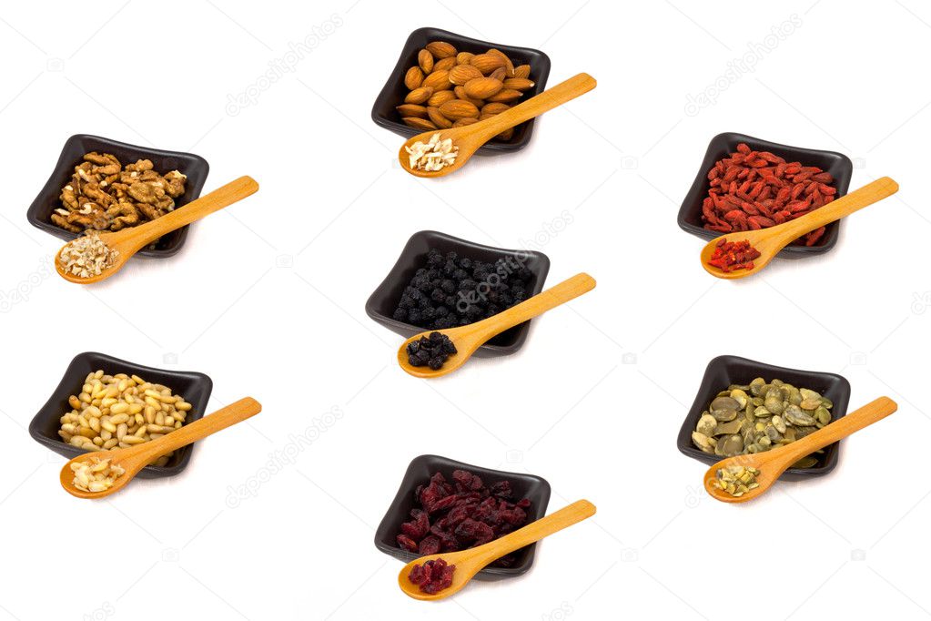 Seeds nuts and fruits collection Stock Photo by ©rcpsi 25513815