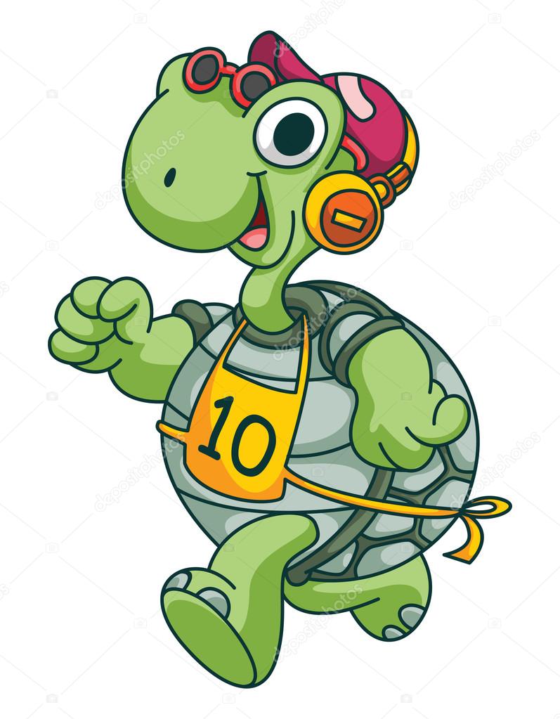 Cartoon Turtle Running