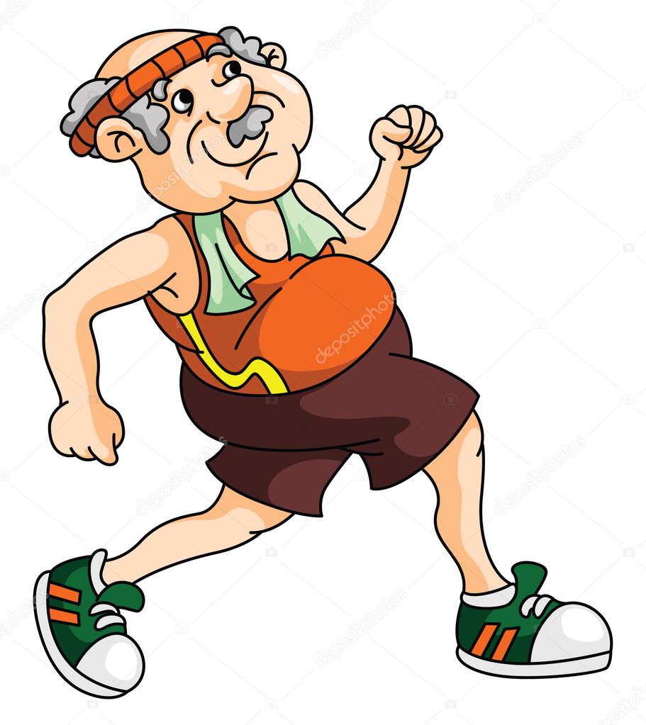 Old Man Jogging Stock Vector Image by ©indomercy2012 #51357517