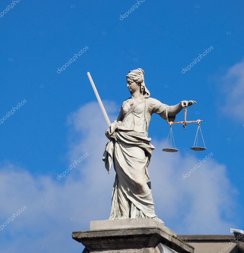 Lady Justice (Justitia) statue in Dublin — Stock Photo © MichaelJayFoto ...
