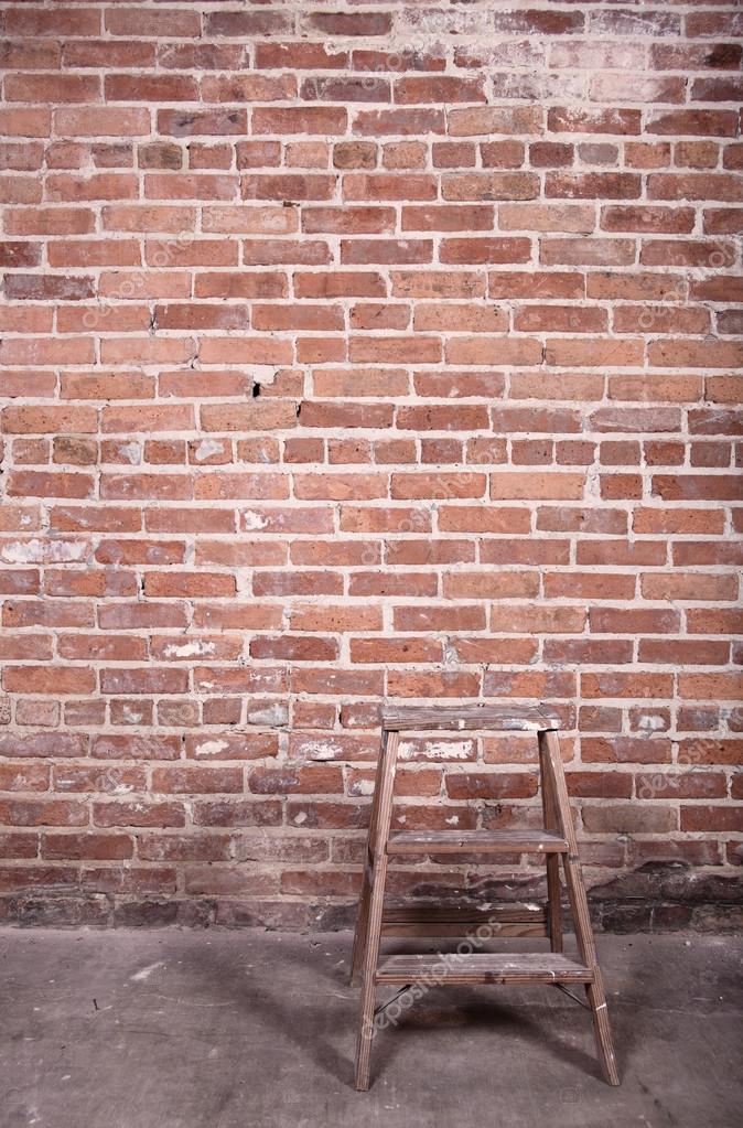 Red brick wall and ladder — Stock Photo © MichaelJayFoto #19109045