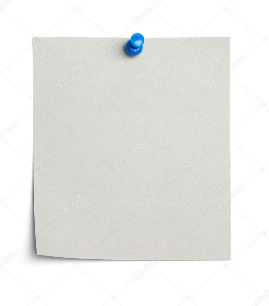 Empty piece of paper with thumb tack — Stock Photo © MichaelJayFoto ...