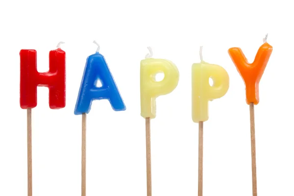 Colorful Happy Birthday Cake Candles Stock Photo by ©MichaelJayFoto ...