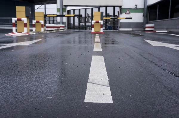 Parking exit bar gate - Stock Image - Everypixel