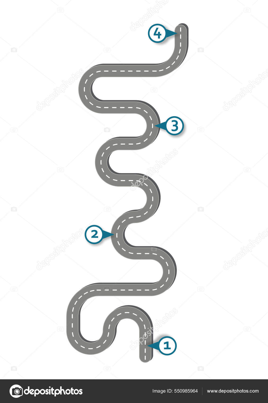 Business Workflow Roadmap Infographic Flat Lay Style Portrait Format ...