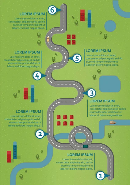 Business Workflow Roadmap Infographic Flat Lay Style Wide Format ...