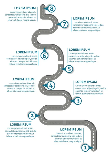 Business Workflow Roadmap Infographic Flat Lay Style Wide Format ...