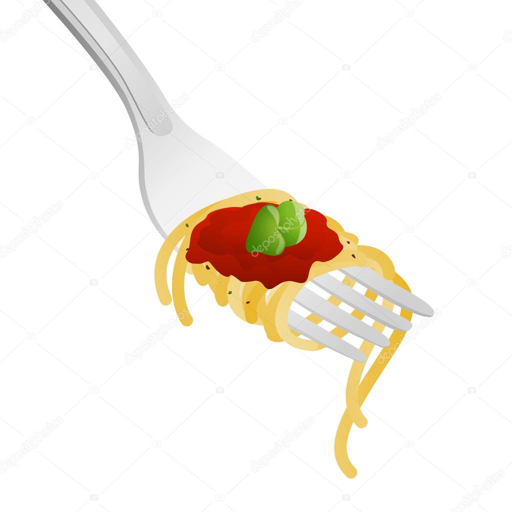 Isolated fork with Spaghetti Stock Vector Image by ©Shiny777 #19337869