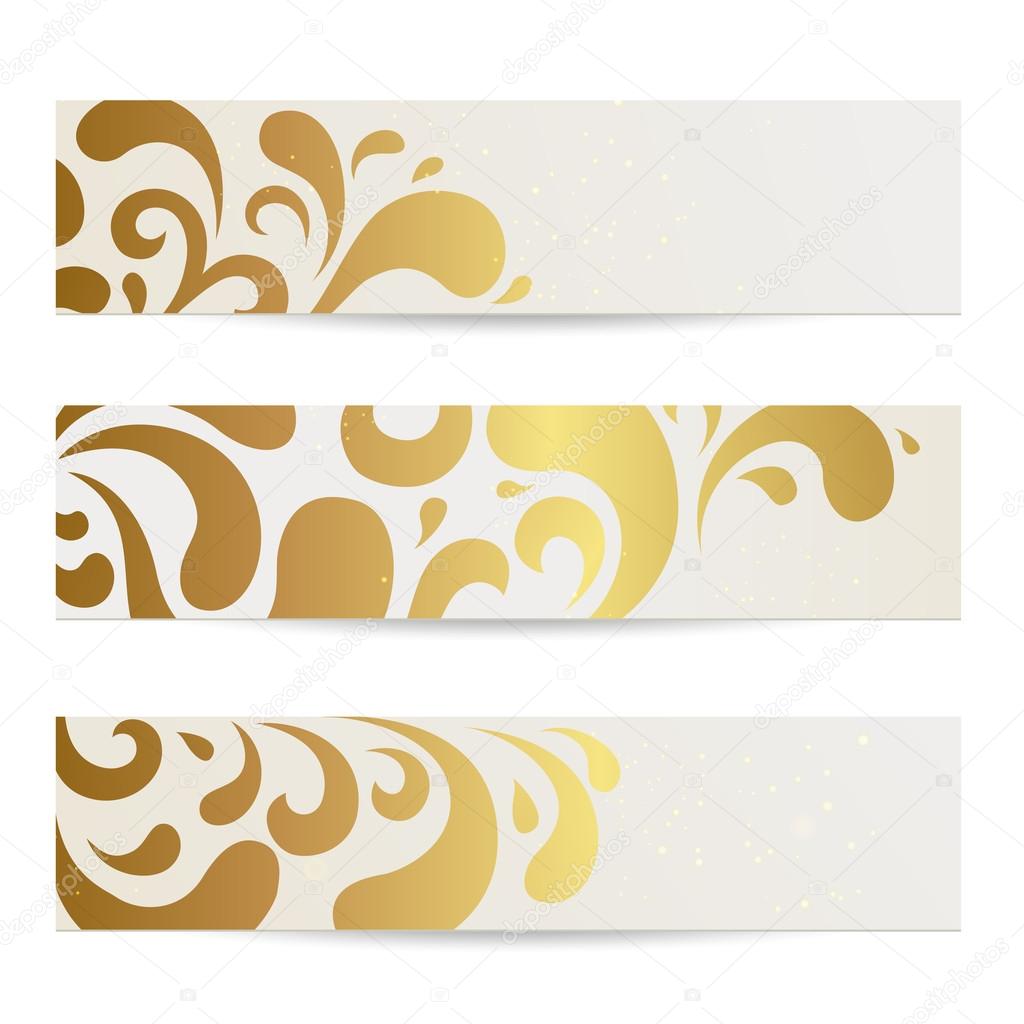 Vector set: Golden Banners Stock Vector Image by ©Shiny777 #19441251