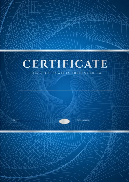 Certificate, Diploma of completion (design template, background) with ...