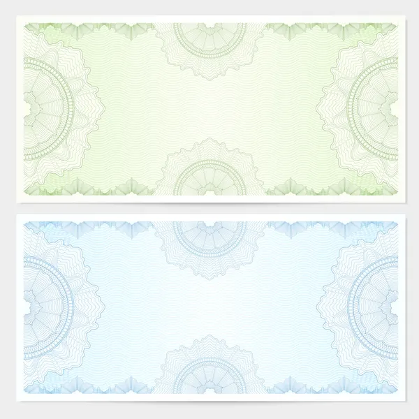 Vale de regalo, Bono, Plantilla de cupón con patrón de guilloche (marca ...