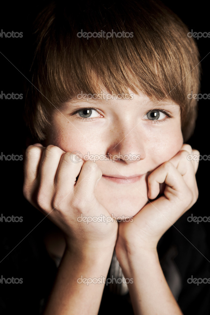 Headshot of cute boy Stock Photo by ©jbryson 21360473