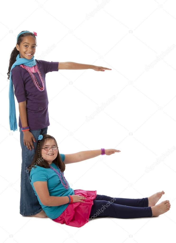 Human Alphabet. Multicultural children work together to form the letter ...