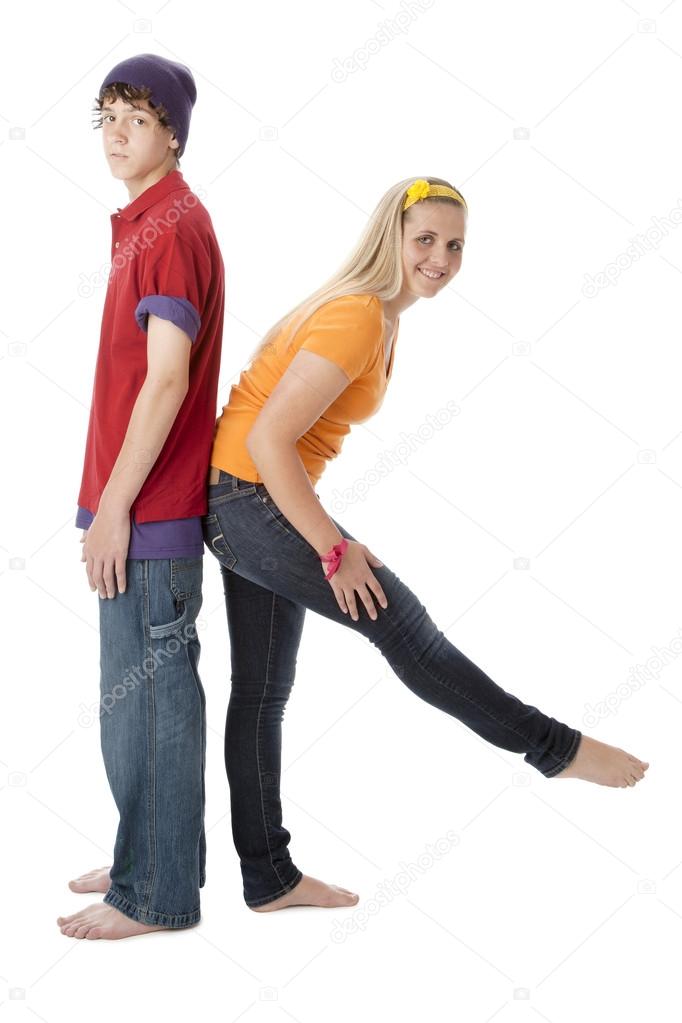 Human Alphabet. Multicultural teenagers work together to form letters ...