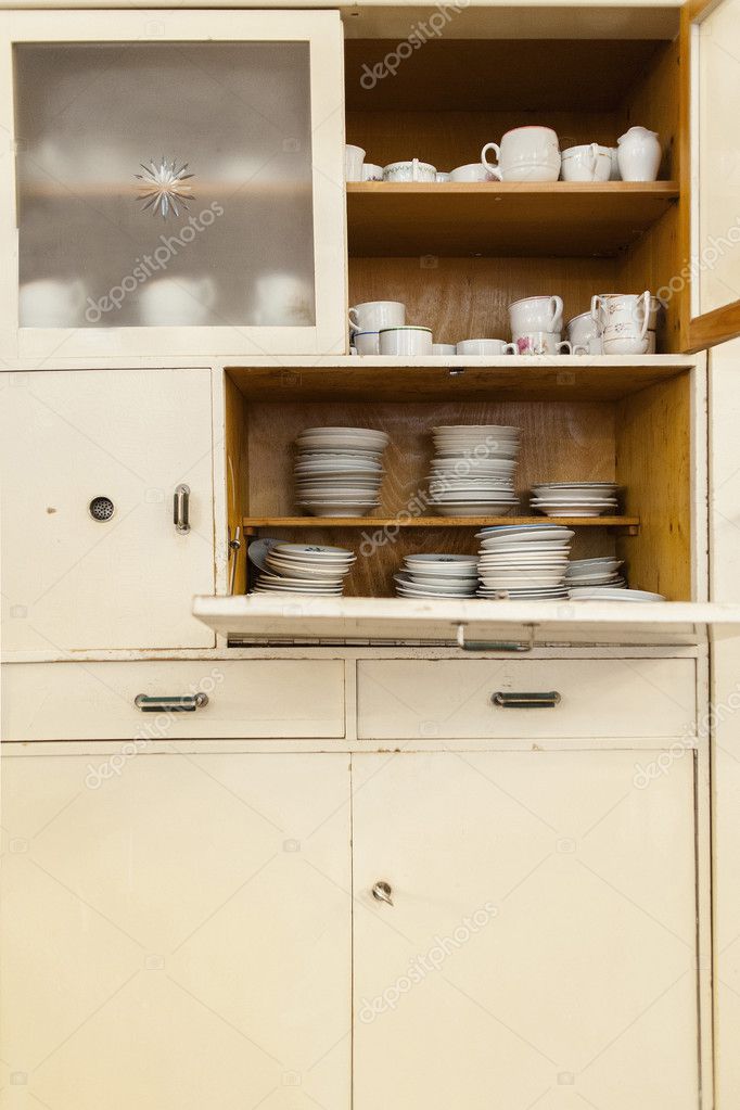 Old european kitchen cupboard — Stock Photo © marcnim2 #19633979