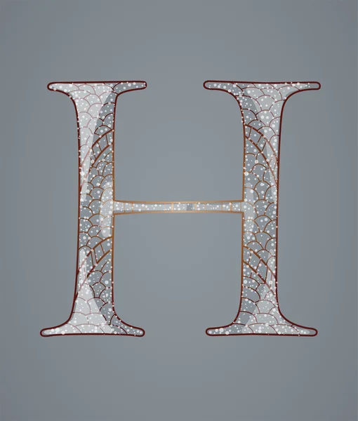 Vintage initials letter h — Stock Vector © pocike #12548265