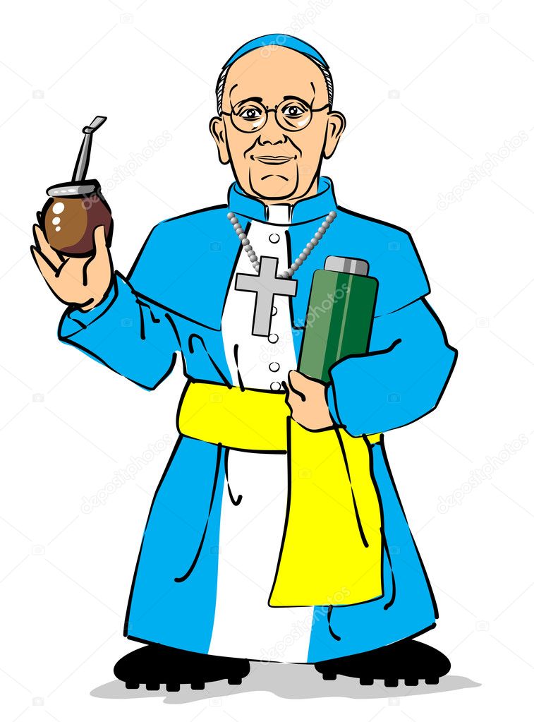 Pope Francis I drinking a mate Stock Vector Image by ©PhotoEstelar ...