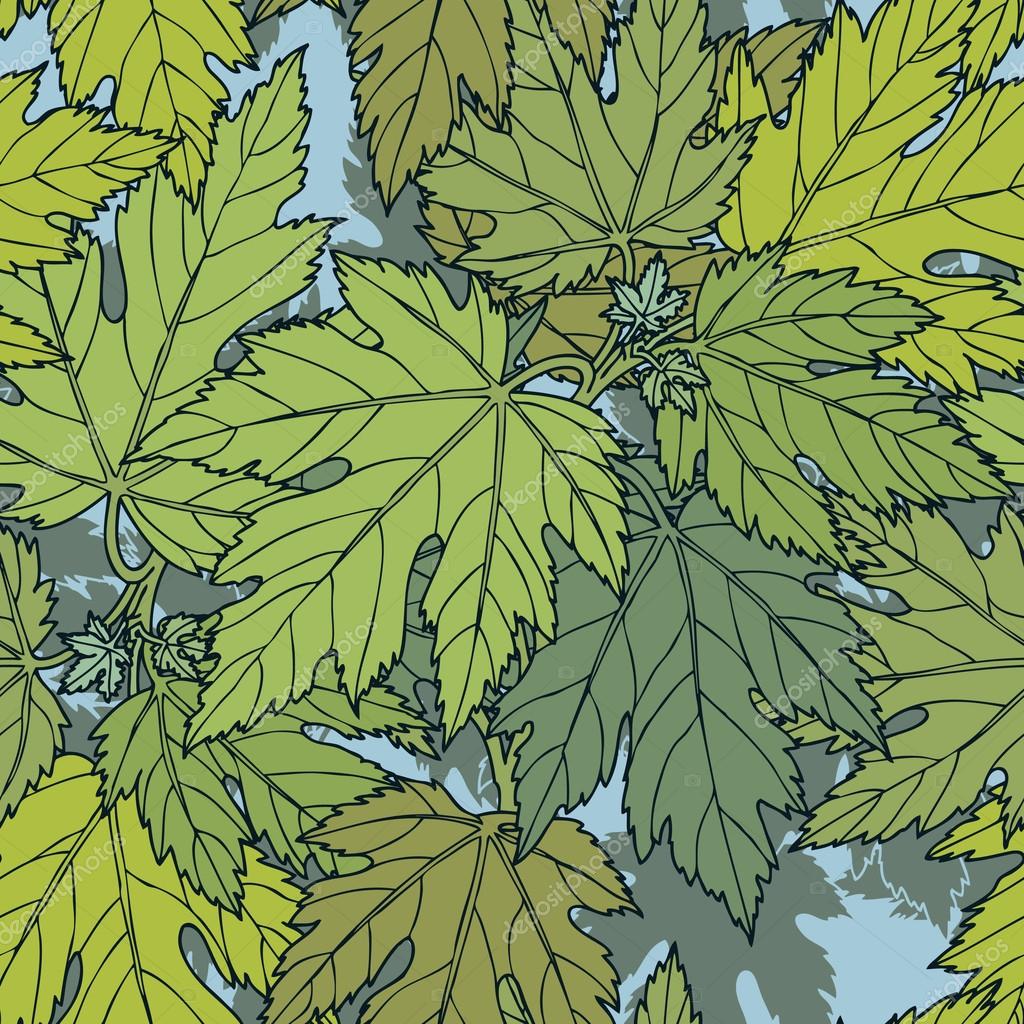 Seamless pattern with leaf, abstract leaf texture — Stock Vector ...