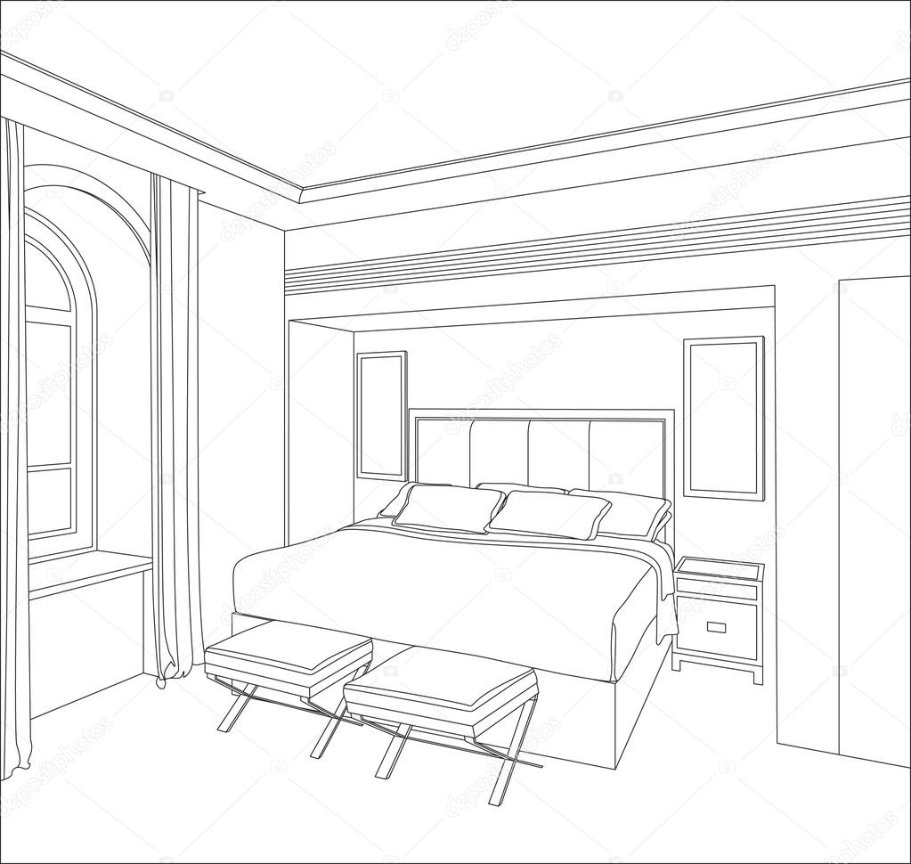 3D Graphical drawing interior Stock Vector Image by ©polina21 #37961751