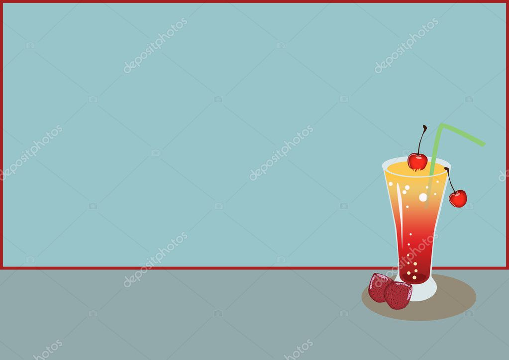 Cocktail card background Stock Illustration by ©IstONE_hun #19274253
