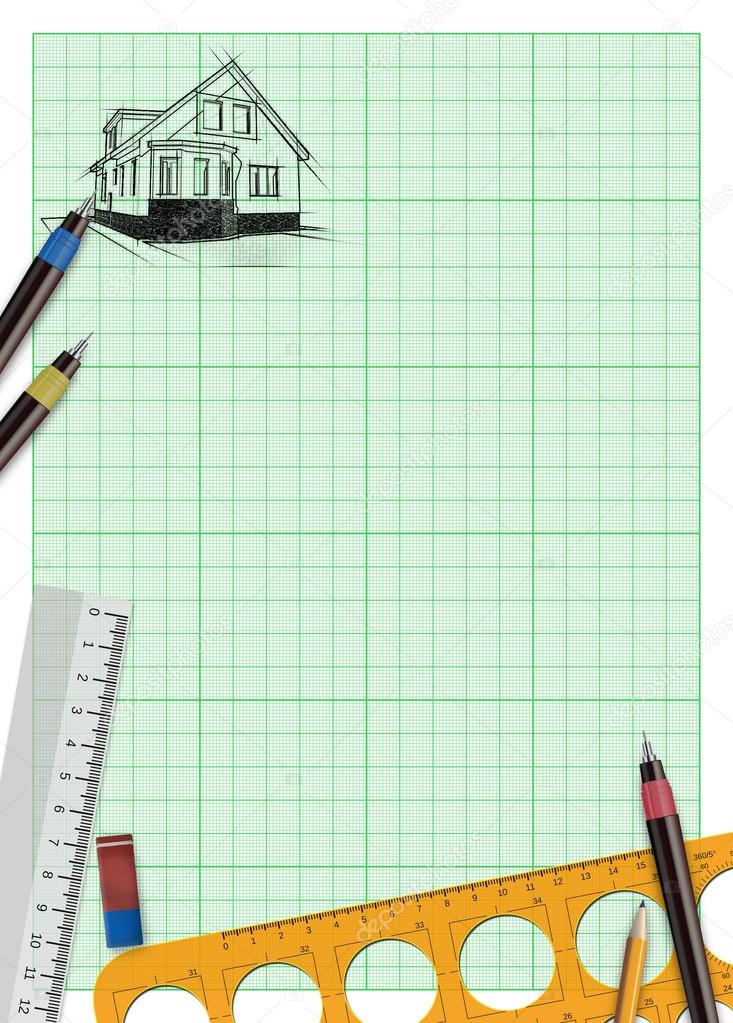 Family house project plan background Stock Photo by ©IstONE_hun 23452682