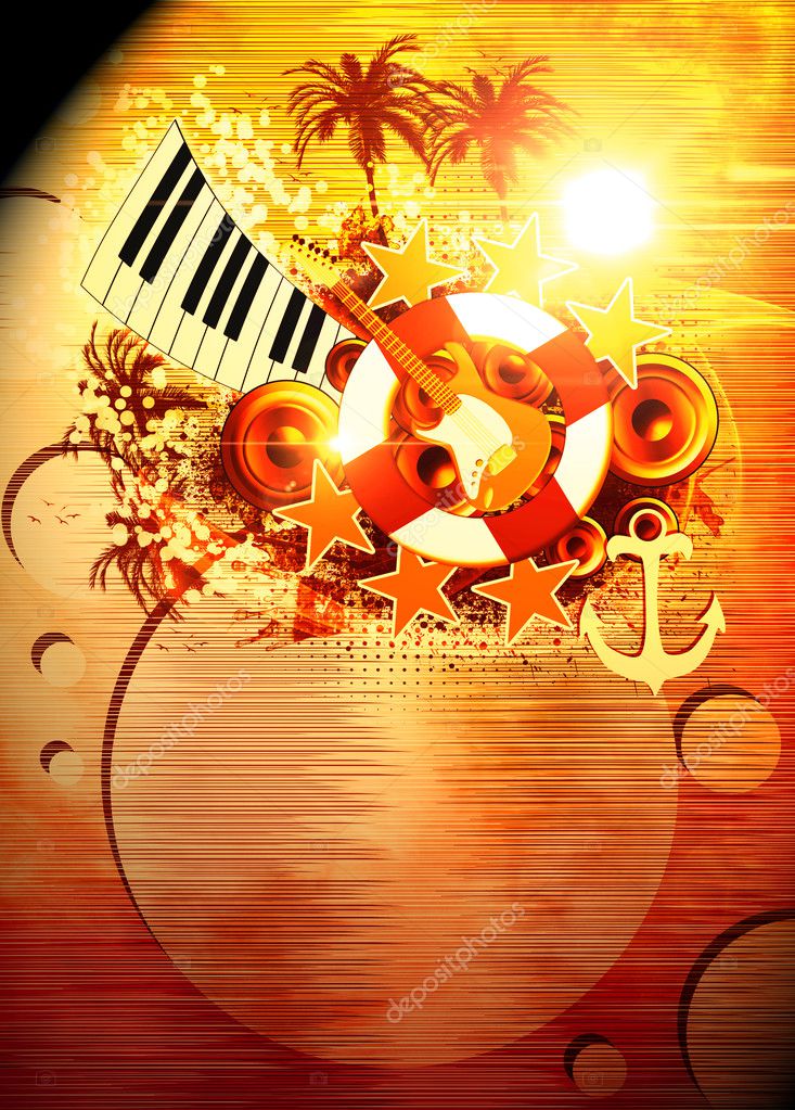 Blank Concert Flyer Background Stage Spotlight Photography Backdrop