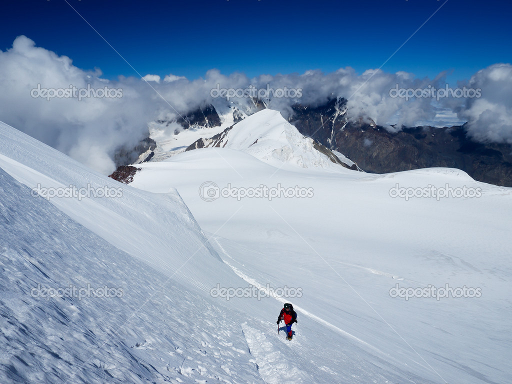 High snow hills and tourist. Stock Photo by ©biletskiy_e 27279005